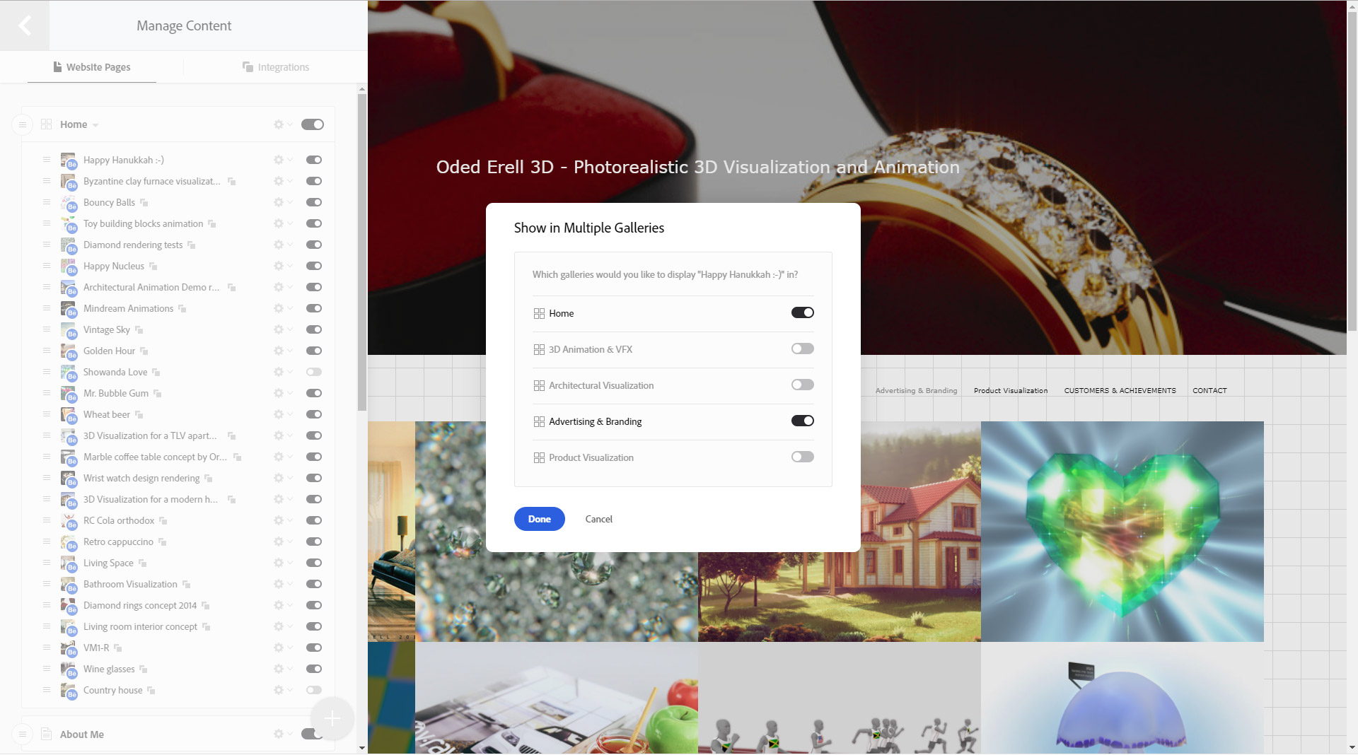 Adobe Portfolio – Display a project in multiple galleries – Oded Maoz ...